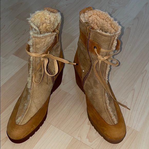 Arche | Shoes | Arche Brand New Wedged Shearling Booties | Poshmark